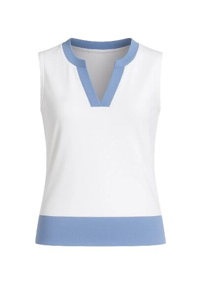 CONQUISTA Two Tone Sleeveless Top