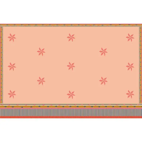 DHARA SHETH, DUBAI Peach Blossom Resort Sarong Peach & Multicolour - Orange