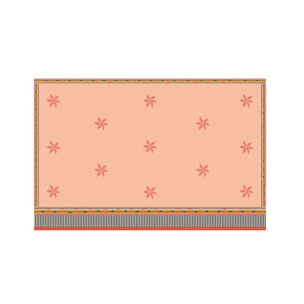 DHARA SHETH, DUBAI Peach Blossom Resort Cotton Sarong Peach & Multicolour - Orange