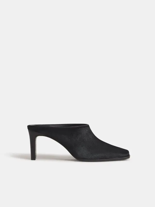 REFORMATION Claudette Heeled Mule Haircalf