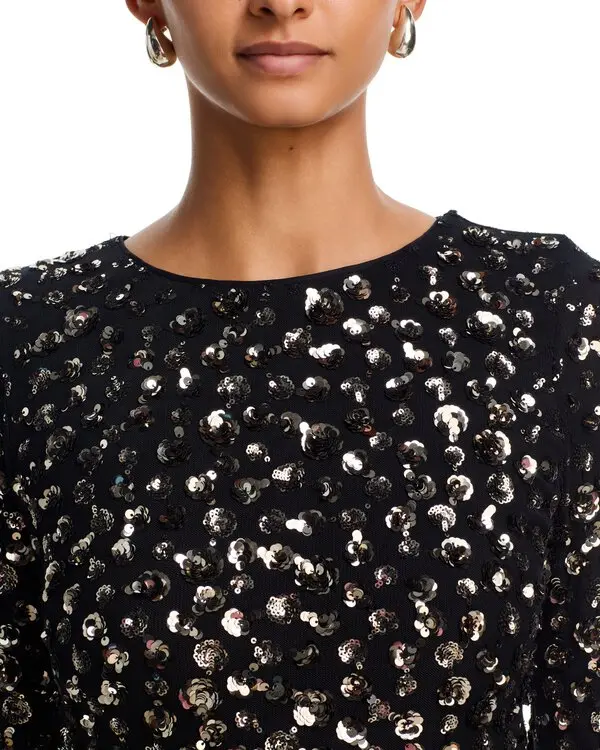 MILLY Abbygail Sequin Midi Dress