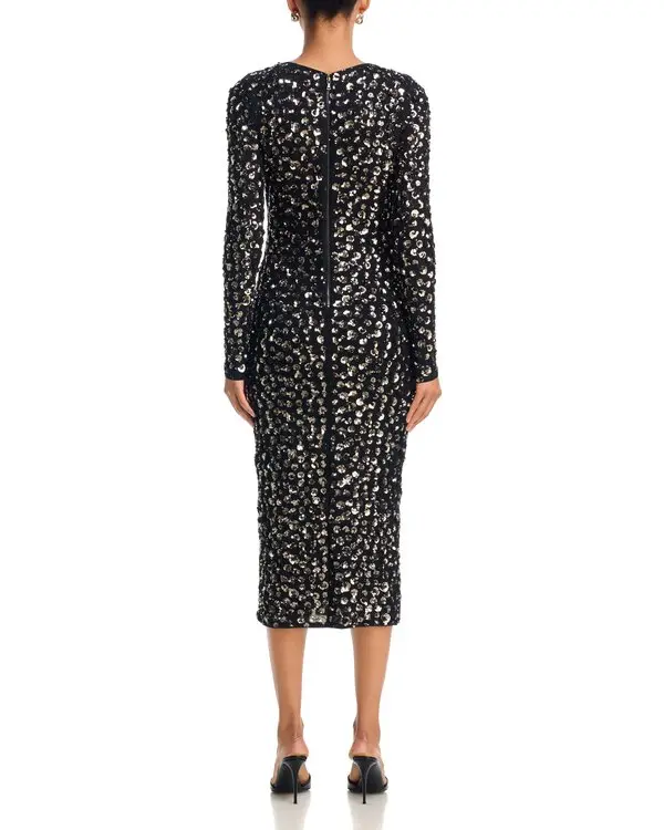 MILLY Abbygail Sequin Midi Dress
