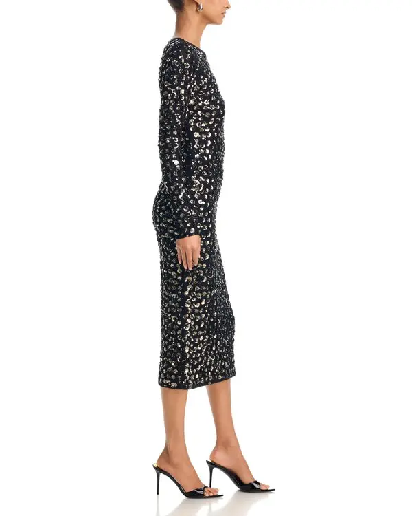 MILLY Abbygail Sequin Midi Dress