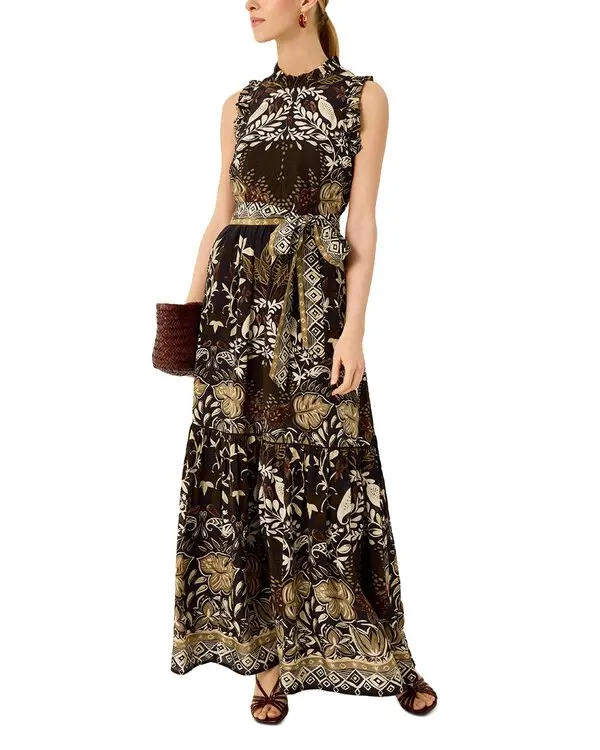 MARIE OLIVER Alice Belted Tiered Maxi Dress