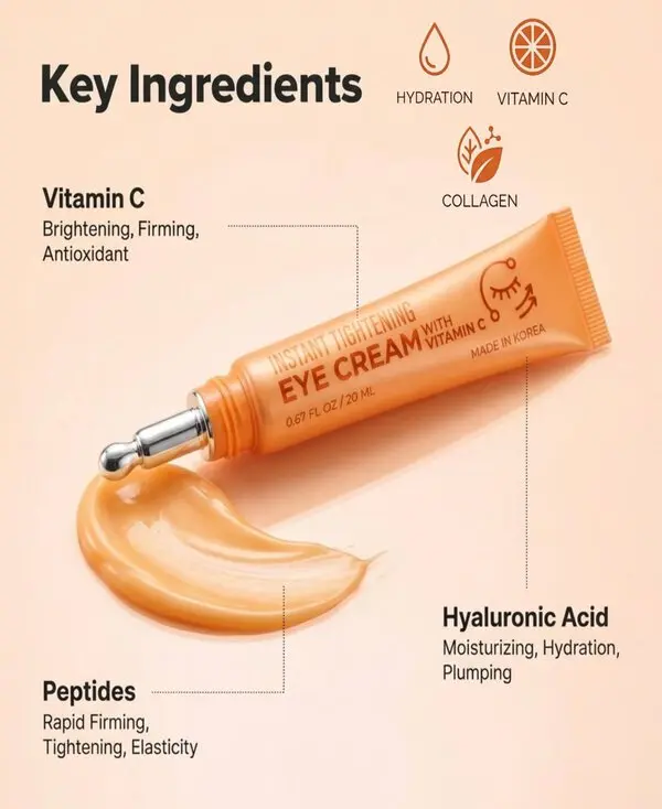 LOVERY Korean Skin Care Vitamin C Eye Cream