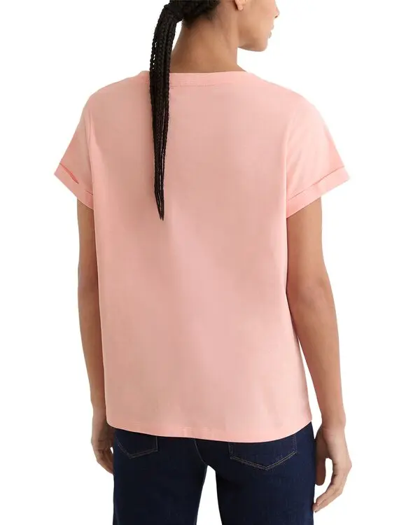REISS Cotton V Neck Tee