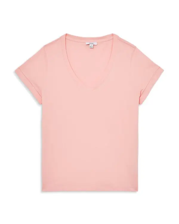 REISS Cotton V Neck Tee