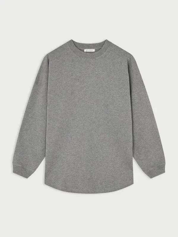 BY MALENE BIRGER Organic Cotton Oversized Sweatshirt - Grey Melange
