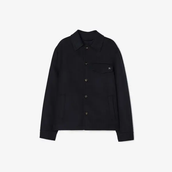 Burberry Wool Thorn Overshirt - Navy