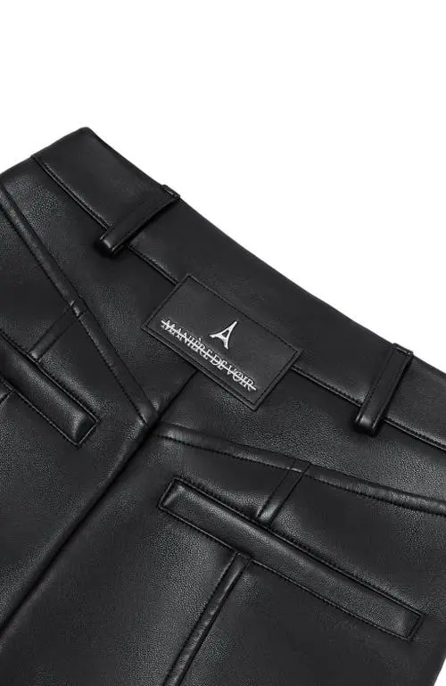 Manière De Voir Leather Biker Trousers With Zip