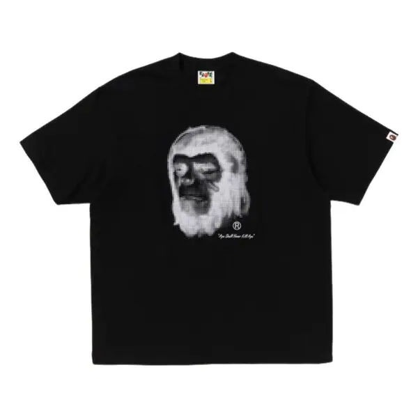 A BATHING APE Pixel Comic Ape Head Relaxed Fit Tee - Black