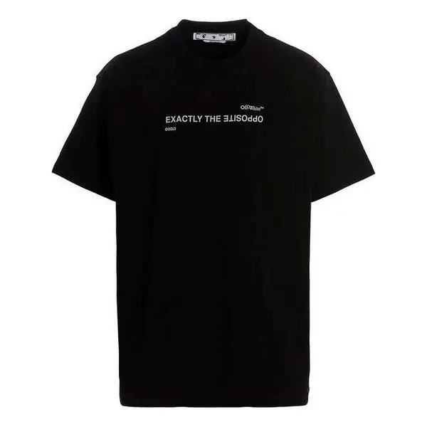 Off-White Balck And Cotton Signature Tee - White