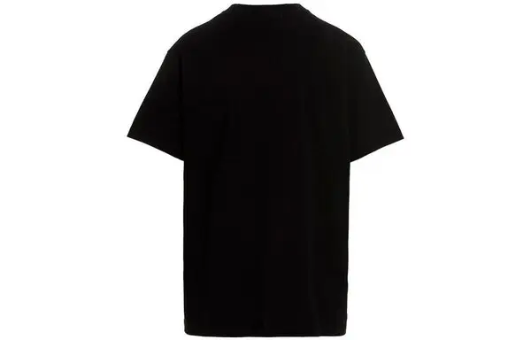 Off-White Balck And Cotton Signature Tee