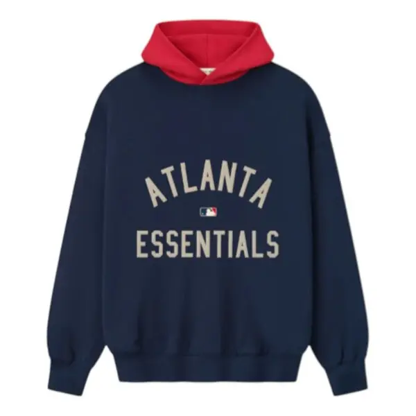 Fear Of God Atlanta Braves Hoodie - Navy/red