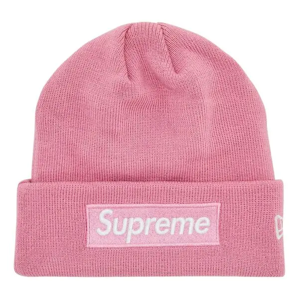 Supreme X New Era Box Logo Beanie - Dusty Pink