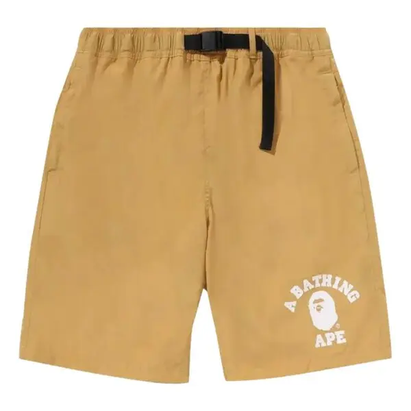 A BATHING APE College Beach Shorts - Yellow