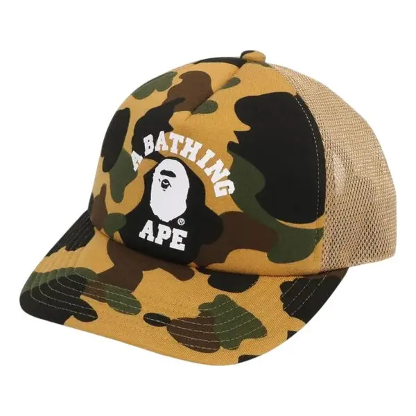 A BATHING APE 1st Camo College Mesh Cap - Yellow