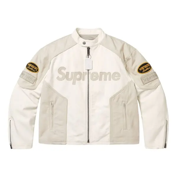 Supreme X Vanson Leathers X Cordura Cotton Jacket - White
