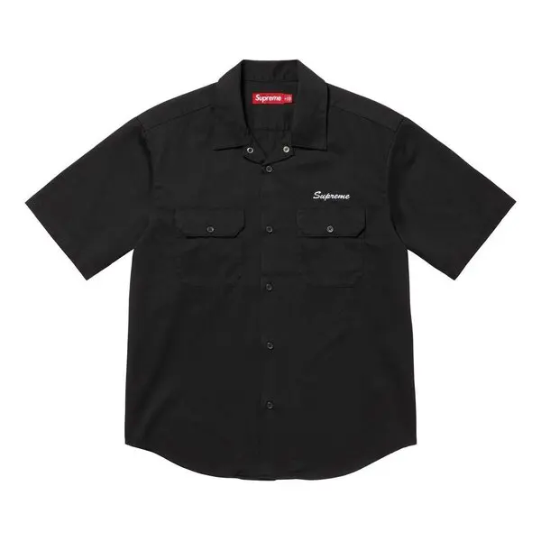 Supreme Rhinestone Pin Up Short-sleeve Work Shirt
