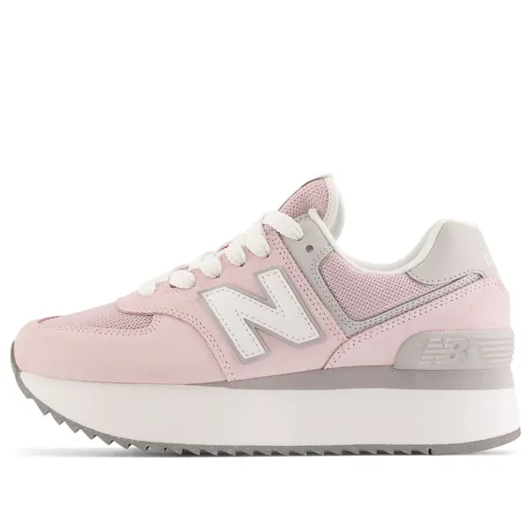 NEW BALANCE 574+ Platform Sneakers - Pink/white/gray
