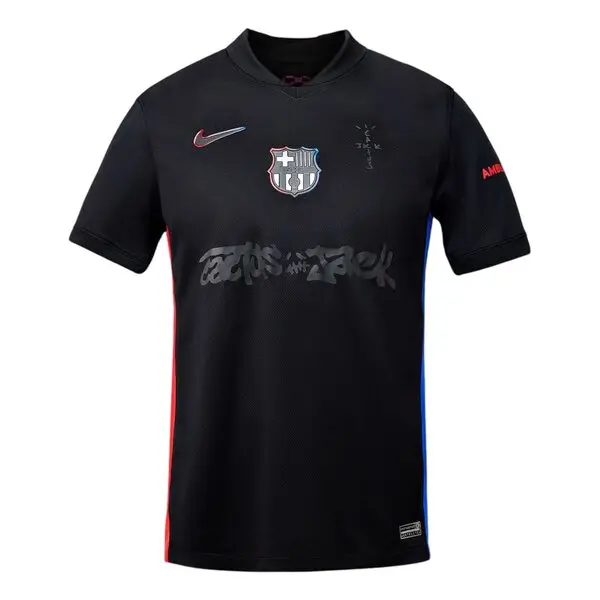 Nike Fc Barcelona X Cactus Jack Match Away Jersey - Black