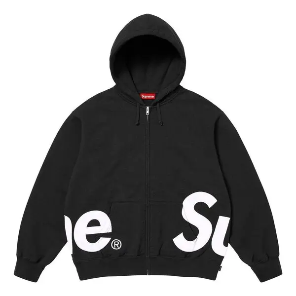 Supreme Big Logo Zip Up Hooded Sweatshirt