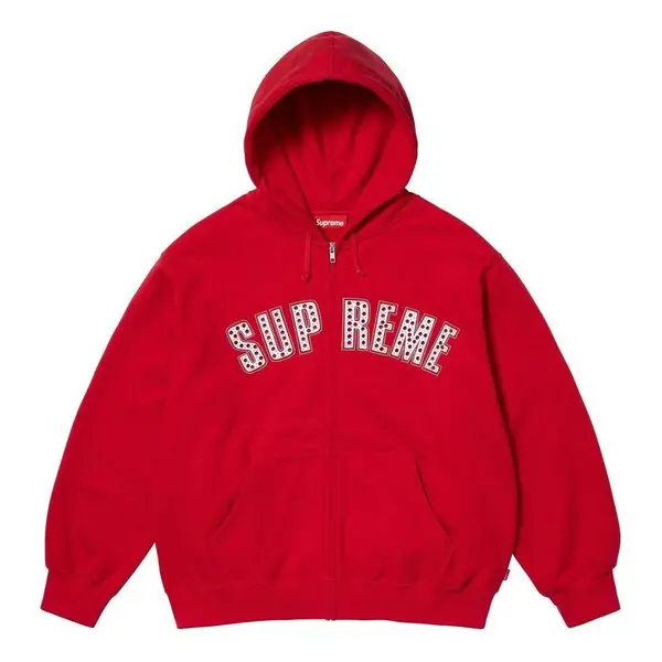 Supreme X B.b. Simon Zip Up Hooded Sweatshirt - Red