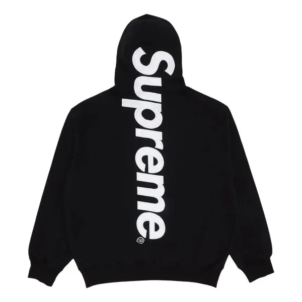 Supreme Satin Appliqué Hooded Sweatshirt