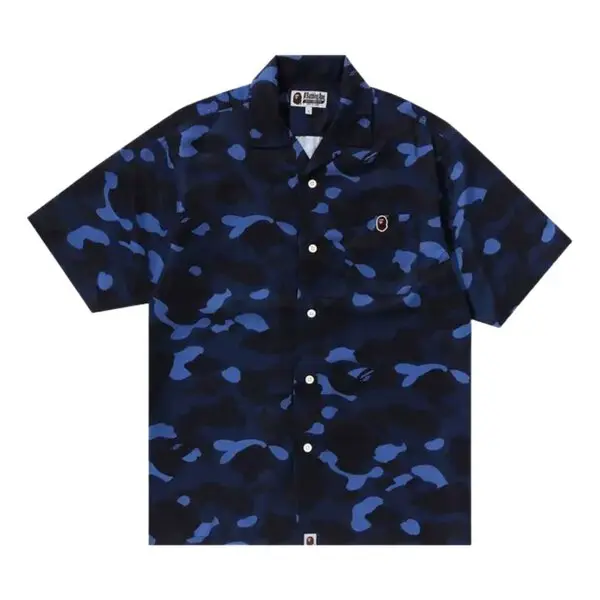 A BATHING APE Color Camo Ape Head One Point Shirt