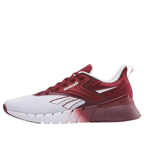 REEBOK Nano Gym Athletic Lace-up Sneakers - White/maroon/maroon
