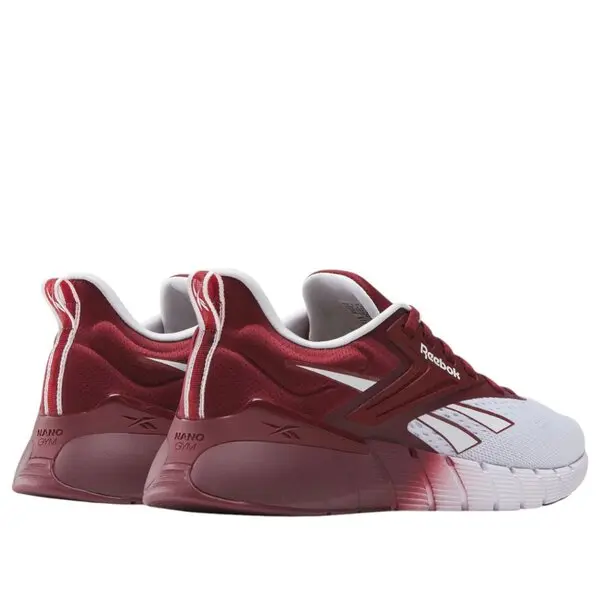 REEBOK Nano Gym Athletic Lace-up Sneakers - White/maroon/maroon