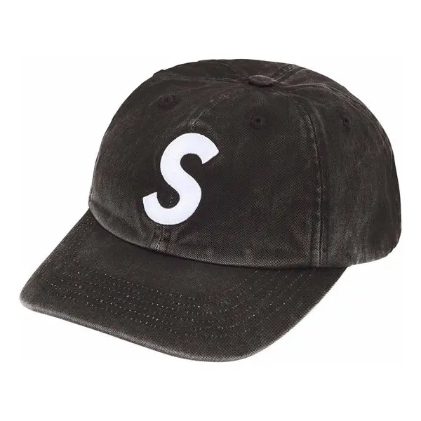 Supreme Pigment Coated S Logo 6 Panel Cap - Anthracite
