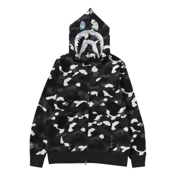 A BATHING APE City Camo Shark Full Zip Hoodie - Black