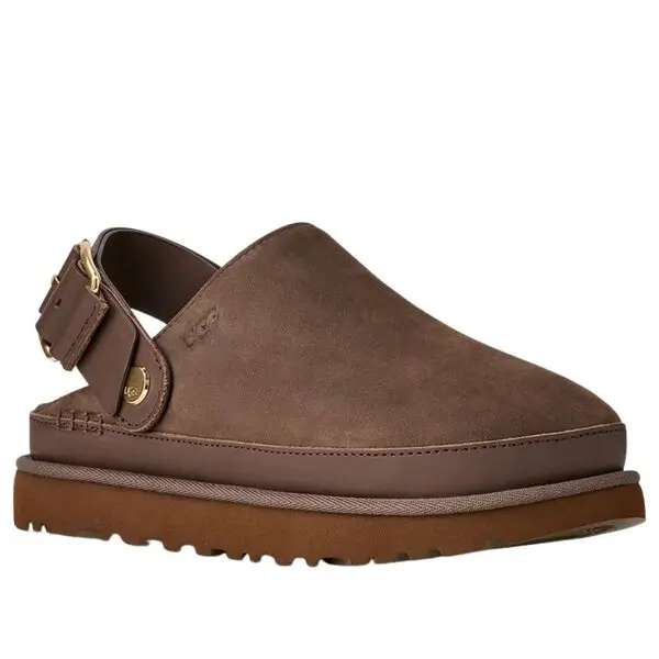 UGG Goldenstar Villa Clog Mules With Adjustable Strap - Molasses/brown