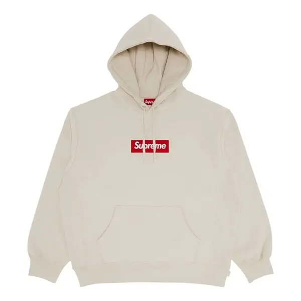 Supreme Box Logo Hooded Sweatshirt - Stone