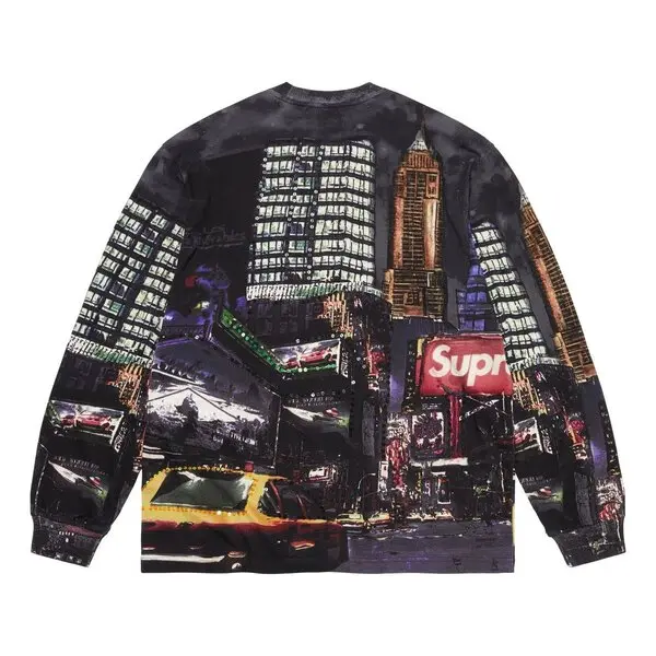 Supreme Skyline Sequin Long-sleeve T-shirt 'night