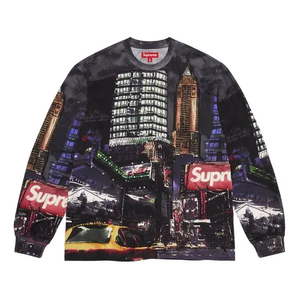 Supreme Skyline Sequin Long-sleeve T-shirt 'night - Multi-color