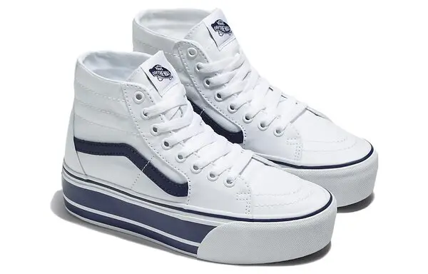 VANS Sk8 Hi Tapered Stackform Sneakers - White/blue