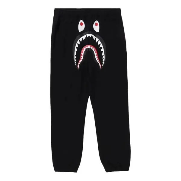 A BATHING APE Shark Sweat Pants - Black