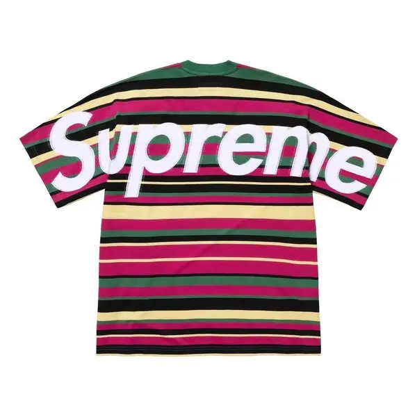 Supreme Intarsia Short-sleeve T-shirt 'stripe - Multi-color