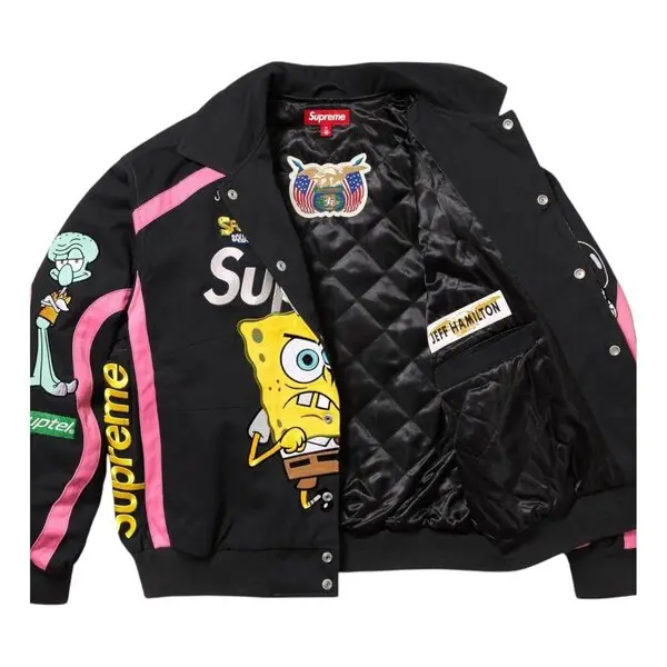 Supreme X Spongebob Squarepants X Jeff Hamilton Racing Jacket