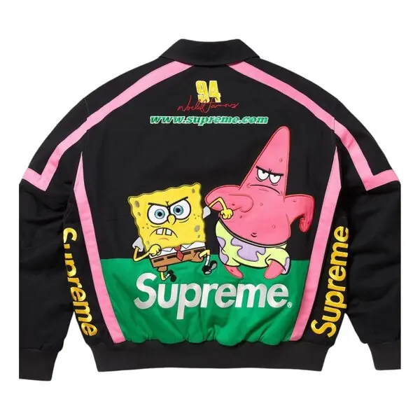Supreme X Spongebob Squarepants X Jeff Hamilton Racing Jacket