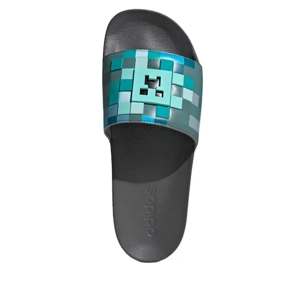 Adidas Adilette Slides Minecraft Edition - Grey Four