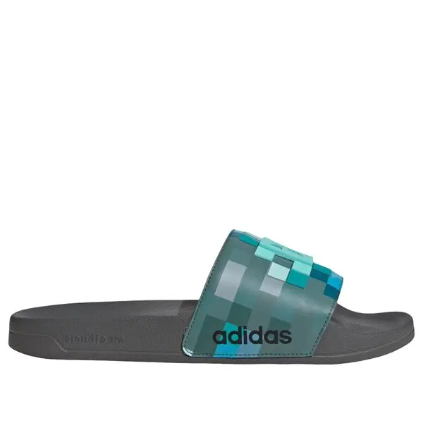 Adidas Adilette Slides Minecraft Edition - Grey Four