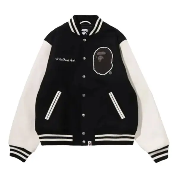 A BATHING APE University Varsity Jacket - Black
