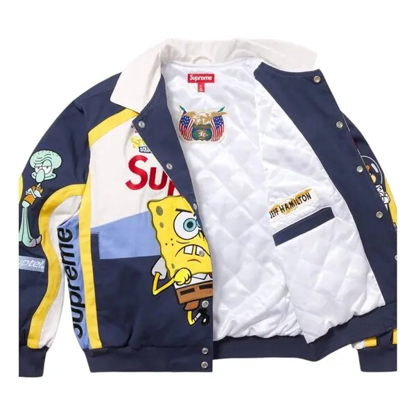 Supreme X Spongebob Squarepants X Jeff Hamilton Racing Jacket
