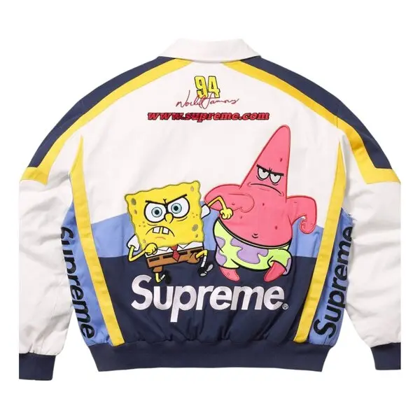 Supreme X Spongebob Squarepants X Jeff Hamilton Racing Jacket