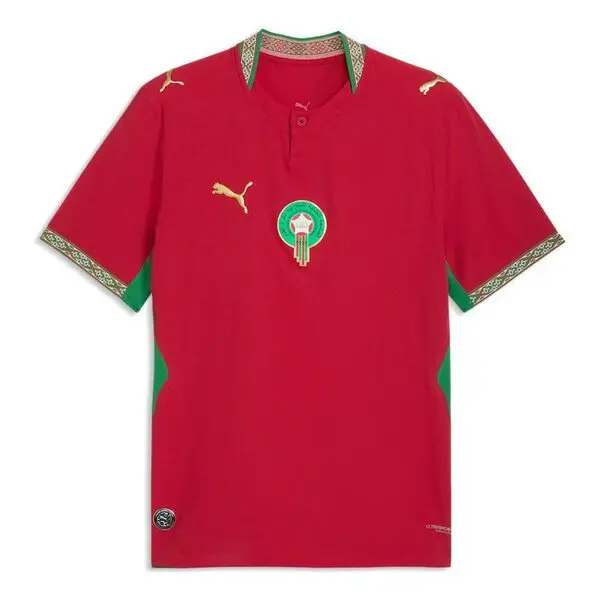 PUMA Morocco 2026 Home Authentic Jersey - Fast Red/victory Gold
