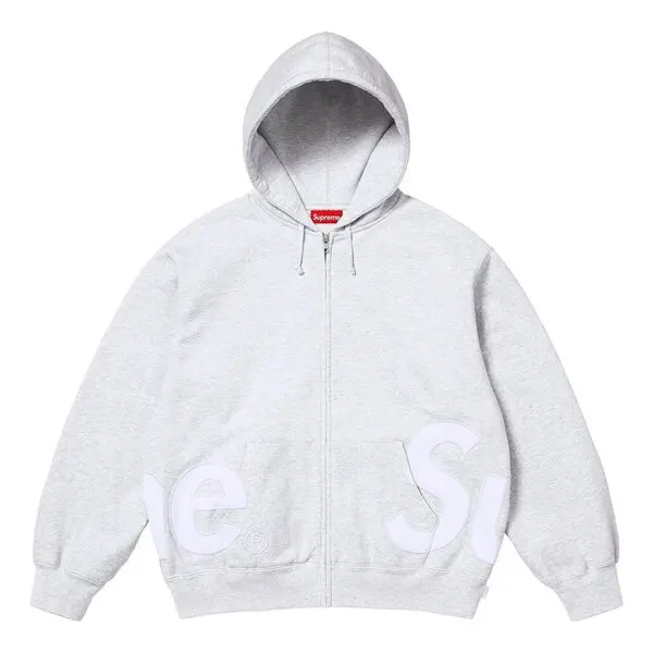 Supreme Big Logo Zip Up Hooded Sweatshirt