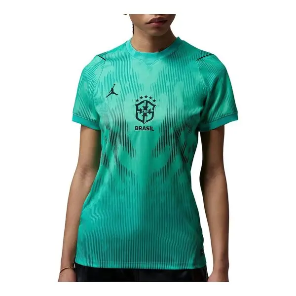 JORDAN Brazil 2026 Stadium Goalkeeper Soccer Replica Dri-fit Jersey - Light Menta/black